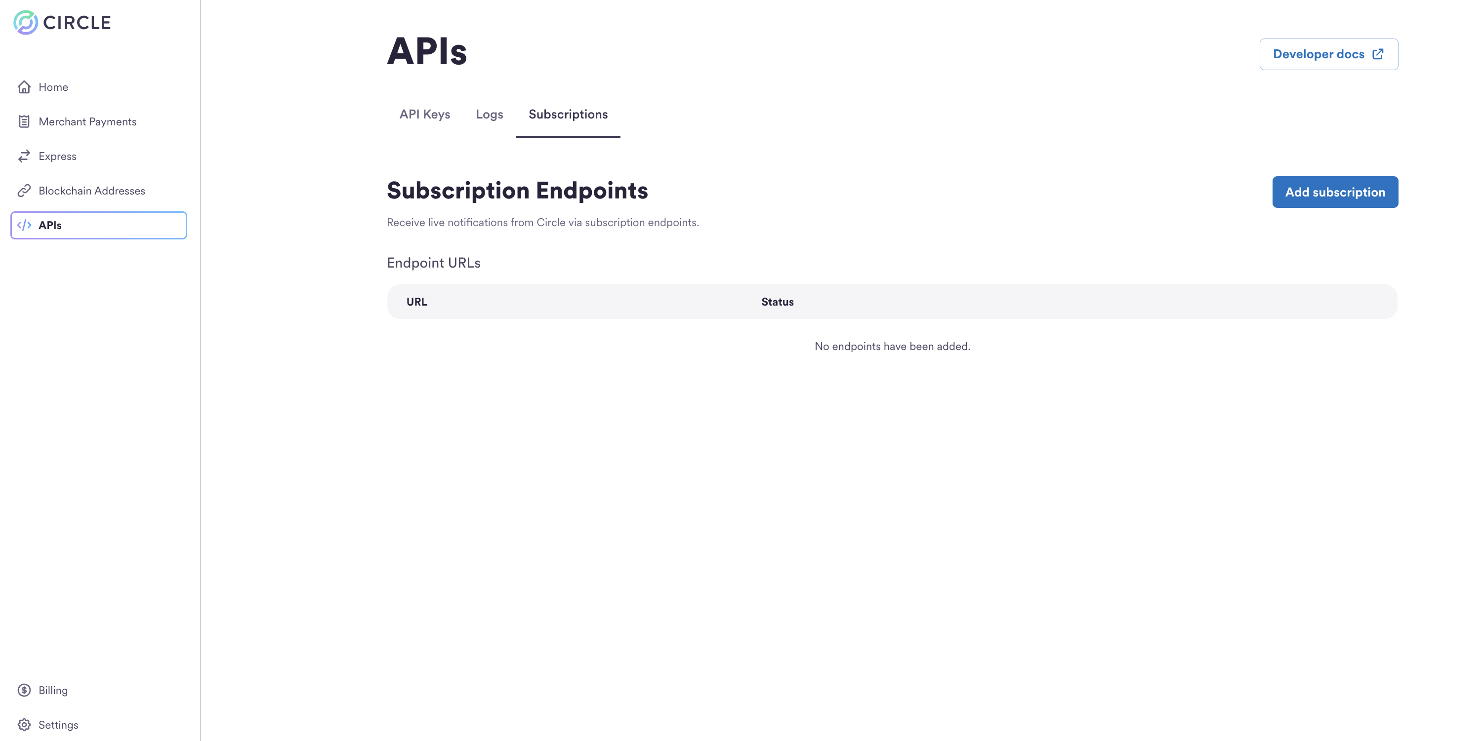 Setting up webhook notifications
